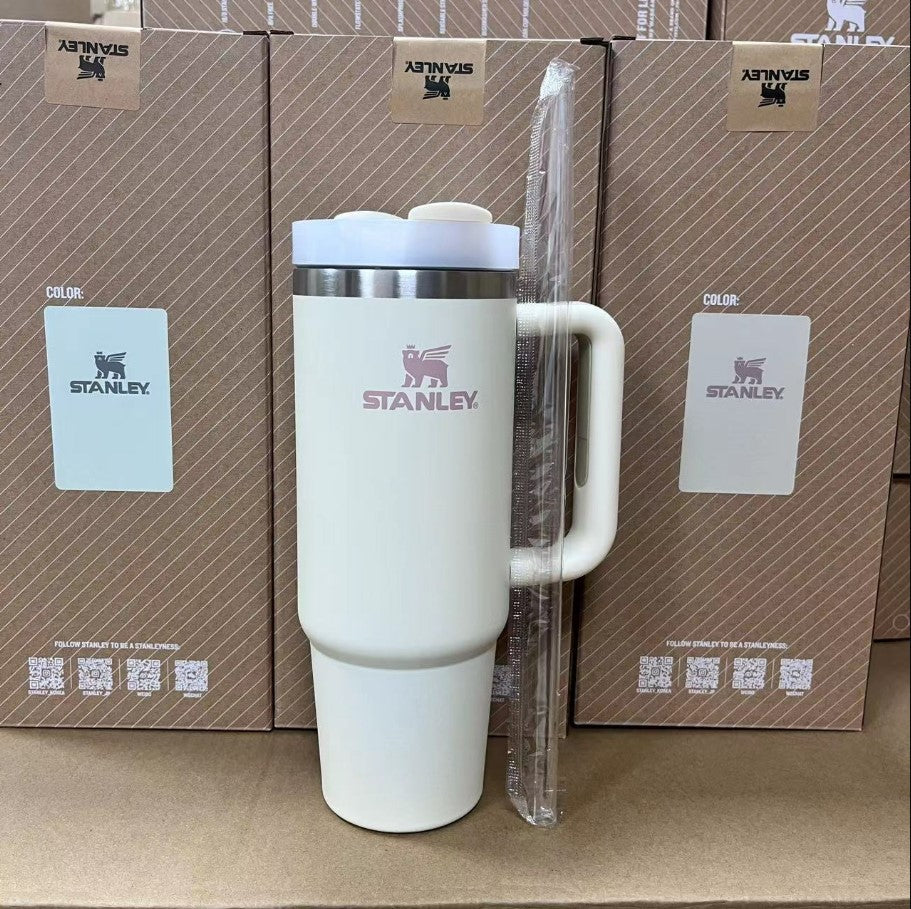 Stanley Tumbler with Handle Straw Lid Stainless Steel 30oz Vacuum Insu ...