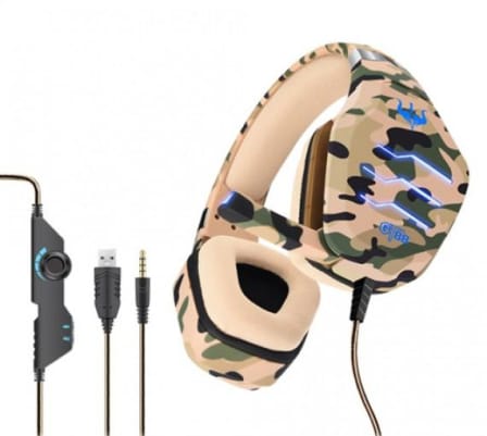 Camouflage Wired Gaming Headsets with Microphone - Brown — DigiMall